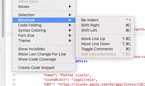 Code Formatting How Can I Indent Multiple Lines In Xcode Stack