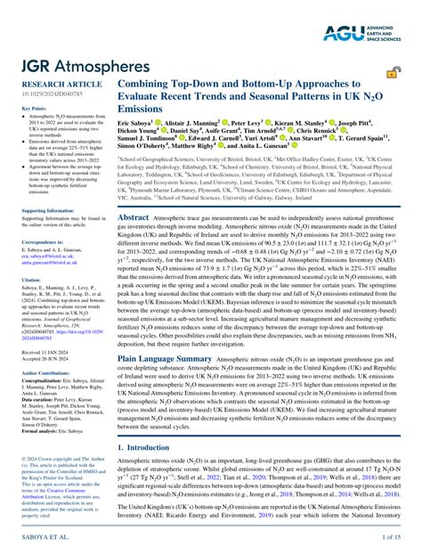 Pdf Combining Top‐down And Bottom‐up Approaches To Evaluate Recent Trends And Seasonal