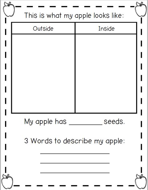 Apple Investigation Printable