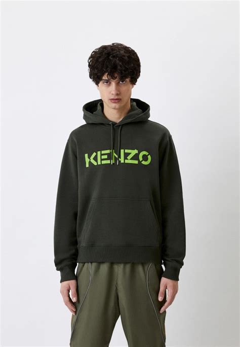 Худи Kenzo, цвет: хаки, RTLAAZ876201 — купить в интернет-магазине Lamoda