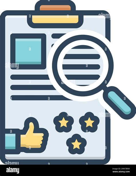 Icon For Evaluating Examining Stock Vector Image And Art Alamy