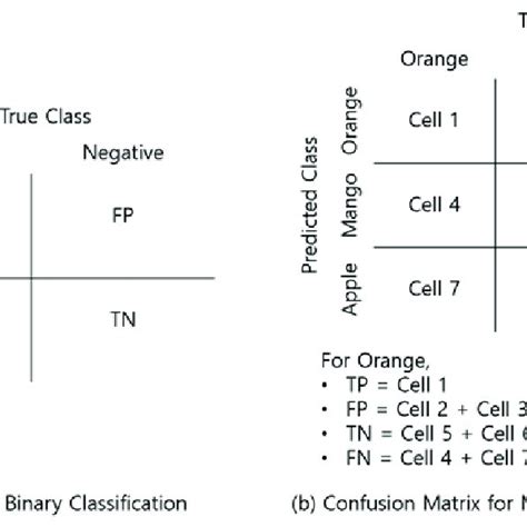 Confusion Matrices A Binary Classification And B Multi Class