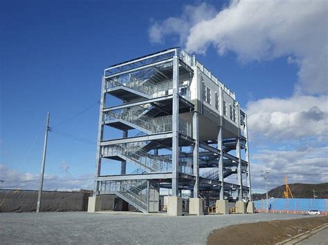 魚町一丁目津波避難タワー 空から見えるいい仕事丸本組