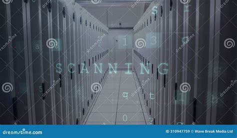 Image Of Cyber Attack Warning Over Server Room Stock Image Image Of Infrastructure Digitally