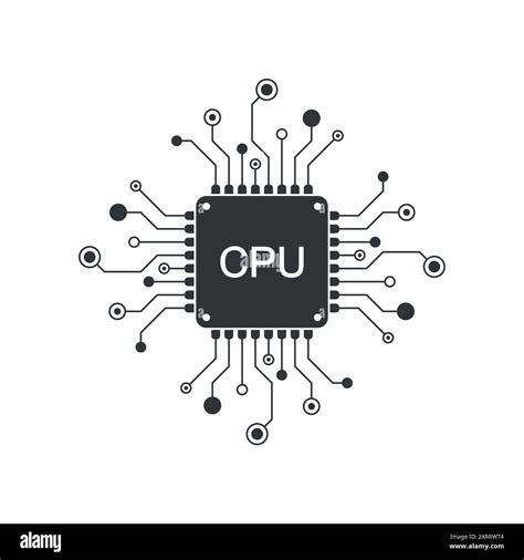 Digital Chip Cpu Semiconductor Technology Concept Tech Futuristic Template Quantum Computer