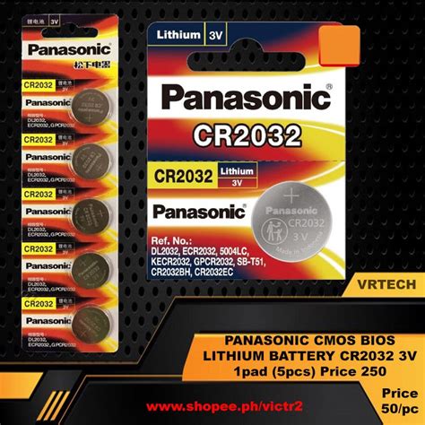 Panasonic CMOS BIOS Lithium Battery CR2032 3V For Motherboard BIOS
