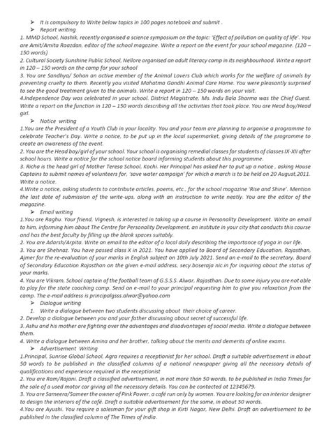 Class10 Diwali Worksheet Pdf