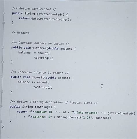 Solved 1 2pts Subclasses Of Account An Account Class