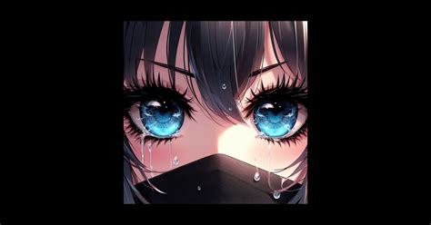 Anime Eyes Blue Anime Eyes Sticker Teepublic