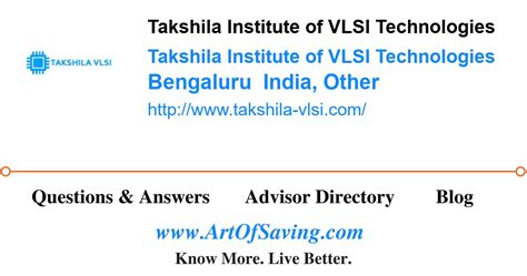 Takshila Institute Of Vlsi Technologies Takshila Institute Of Vlsi