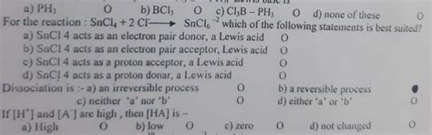 Dissociation Is A An Irreversible Process O B A Reversible Process