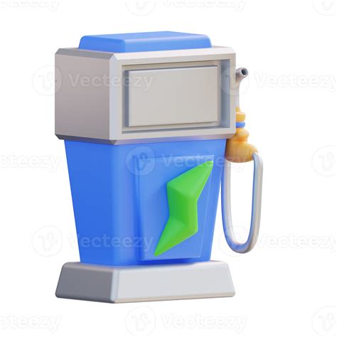 3d Illustration Electric Car Fueling Station 24728941 Png