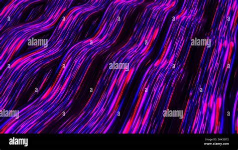 Wavy Moving Wide Lines On Abstract Black Background Seamless Loop Animation Rotating Curving