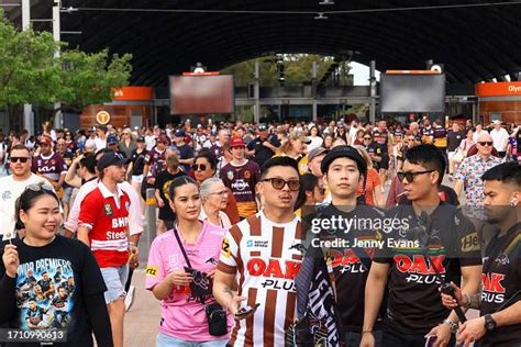 Fans Arrive For The 2023 Nrl Grand Final At Accor Stadium On October