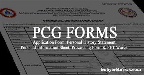 Gobyerknows Form Pcg Application And Processing Form Personal