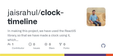 Github Jaisrahulclock Timeline In Making This Project We Have Used