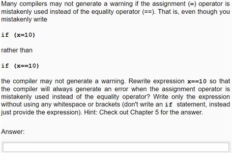 Solved Many Compilers May Not Generate A Warning If The