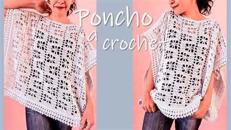 Poncho A Crochet Con Calados Para Mujer Paso A Paso YouTube