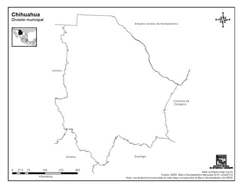 Mapa Del Estado De Chihuahua Con Division Politica Sin Nombres Pets