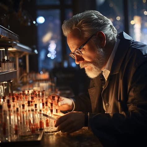 Premium Photo A Scientist Analyzing A Test In Several Test Tubes