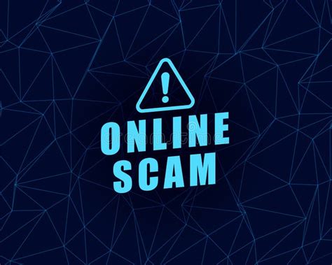 Online Scam Alert Background For Internet Security And Safety Stock