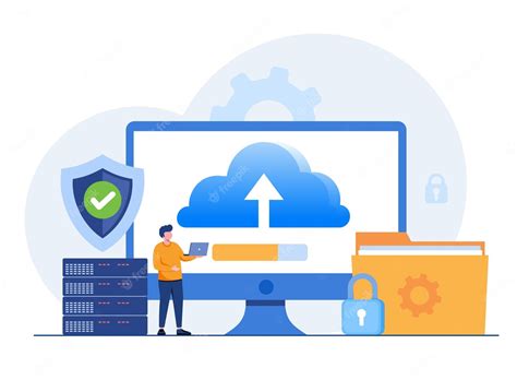 Premium Vector Data Server Web Concept Storage Technology Database Template Of People Scene