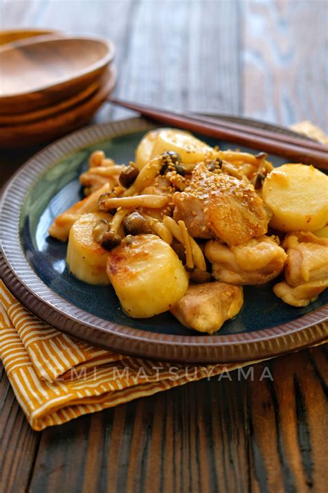＊鶏肉と長芋のにんにく味噌バター炒め＊ レシピサイトnadia