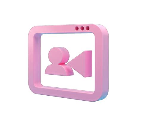A Cute Pink 3d Render Of A Conference Call Icon Perfect For Website