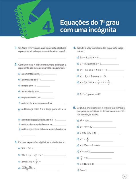 Atividades Equações 7 Ano Braincp