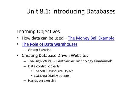 PPT Unit 8 1 Introducing Databases PowerPoint Presentation Free