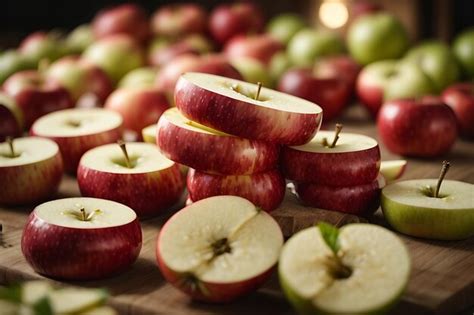 Premium Ai Image Delicious Apple Slices