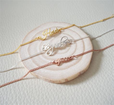 Personalized Name Bracelet Sterling Silver Bracelet By Ashleeartis