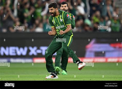 Pakistan S Haris Rauf Celebrates After The Dismissal Of England S Phil