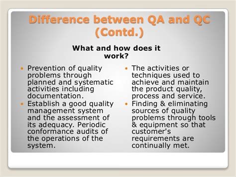 Basic Concepts Of Qa And Qc