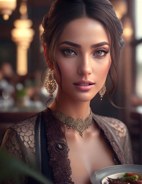 Premium Ai Image Exotic Beauty At The Beach A Cinematic Masterpiece