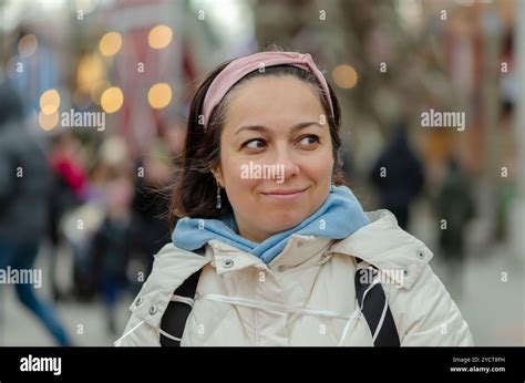 Beautiful Woman Of Oriental Appearance 40 45 Years Old On The