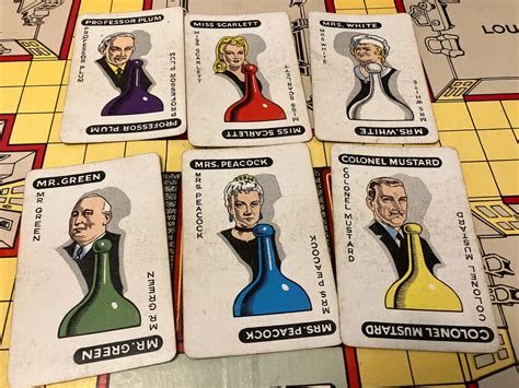 Clue Board Game Cards