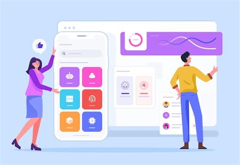 Premium Vector Digital Management Ai Cloud Big Data Biometrics Blockchain Partnership Flat