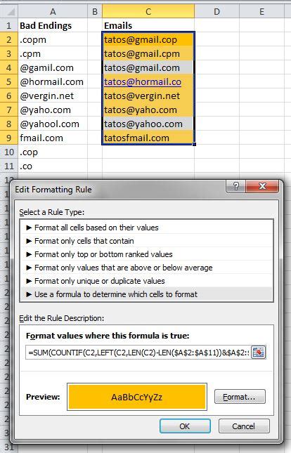 Highlight Rows In Excel Using Vba Code To Find Cells With Values Ending