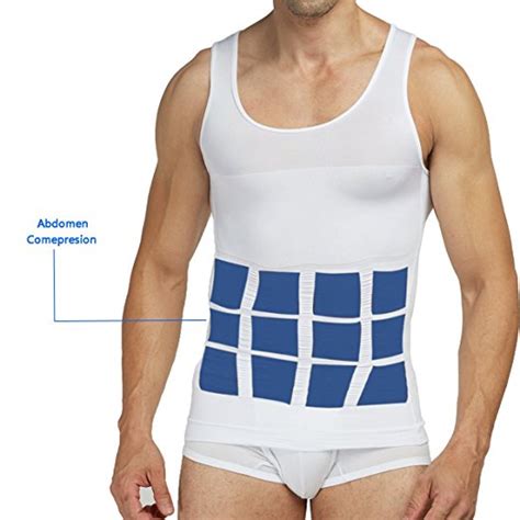Mens Undershirt To Hide Belly Compression Chest Stomach Tee Shirt