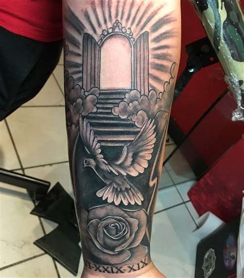 Heaven Gates With Angels Tattoo