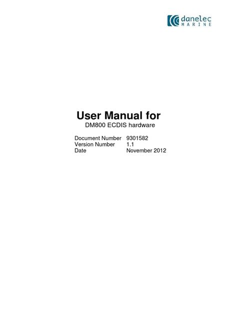 User Manual Hardware Danelec Ecdis Dm800 Pdf Computer Monitor Computer Hardware