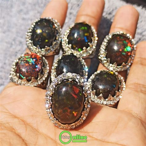 Jual Cincin Batu Kalimaya Black Opal Jarong Chatam Shopee Indonesia