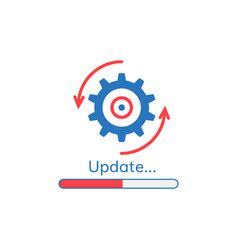 Upgrade Software Icon Update Program Royalty Free Vector