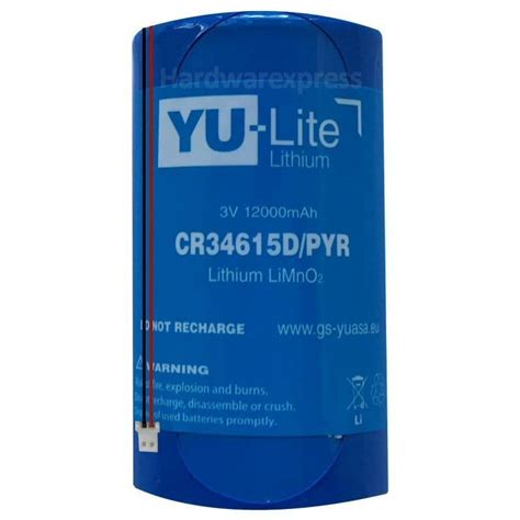 Yuasa Cr34615d Pyr For Pyronix Batt Cr34615d Deltabell Mk1 3v Lithium Battery Hardwarexpress