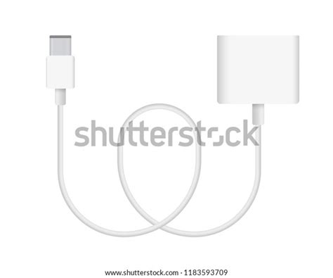 Realistic Vector Illustration Usb Type C Multiport Stock Vector Royalty Free