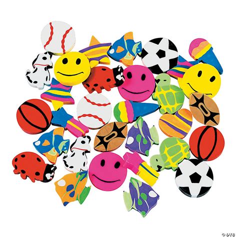 Bulk Mini Eraser Assortment 2500 Pc Oriental Trading