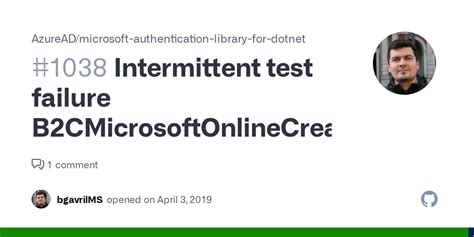 Intermittent Test Failure B CMicrosoftOnlineCreateAuthority Issue AzureAD Microsoft