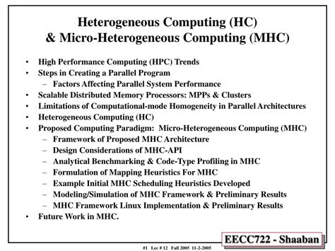 PPT Heterogeneous Computing HC Micro Heterogeneous Computing MHC PowerPoint Presentation