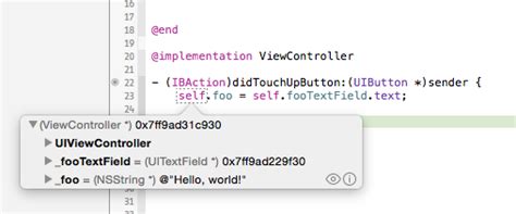 Xcode6 When Debugging With Xcode Is There Way To See A Value Of Property When Mouse Cursor On